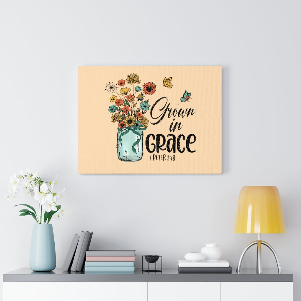 Trinx Grown In Grace 2 Peter 3:18 Christian Wall Art Bible Verse Print ...