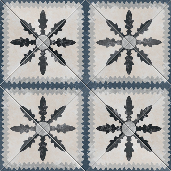 Merola Tile Evoque Monastery 10" x 10" Porcelain Patterned Wall & Floor ...