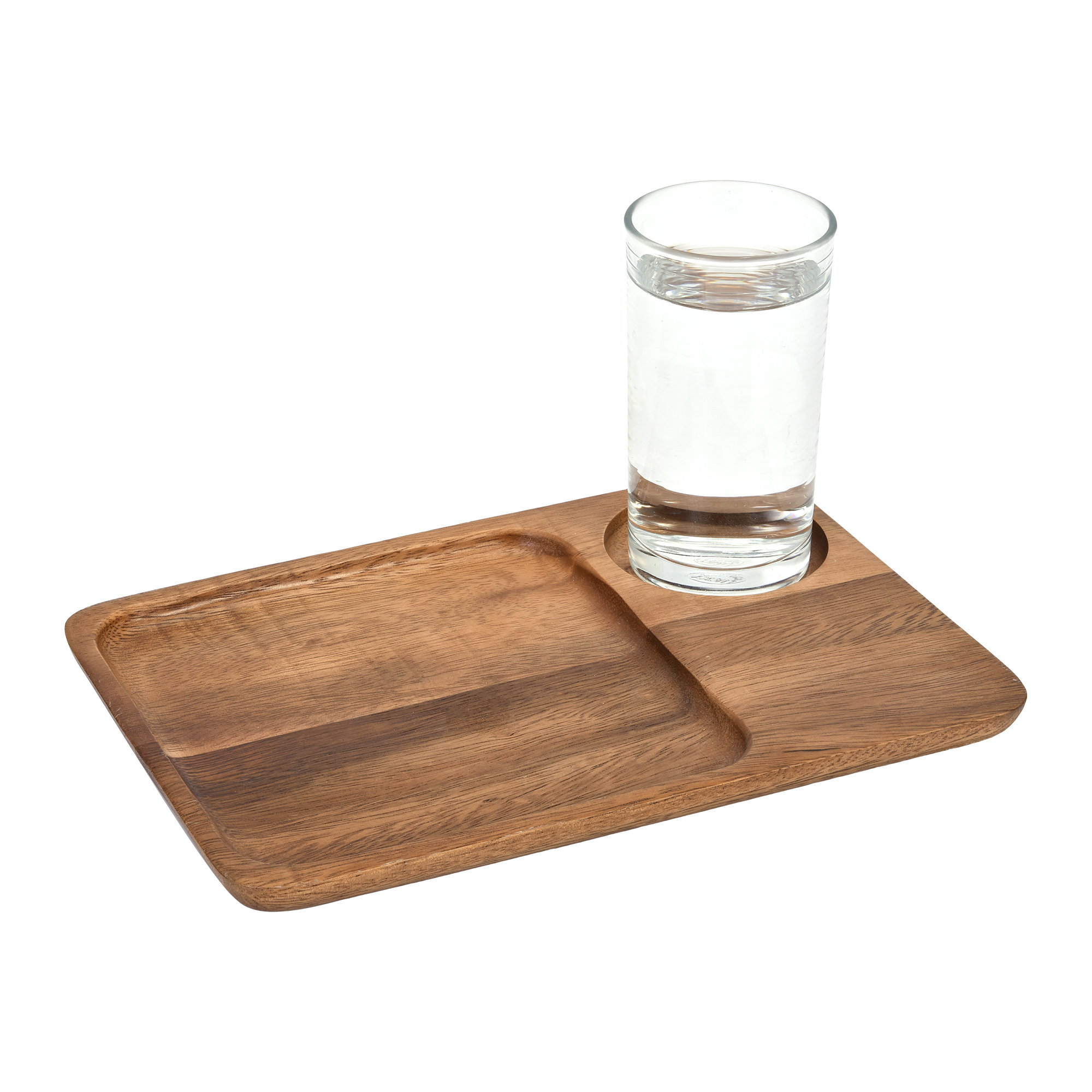 Union Rustic Functional Two Section Rain Tree Wood Rectangular Plate ...