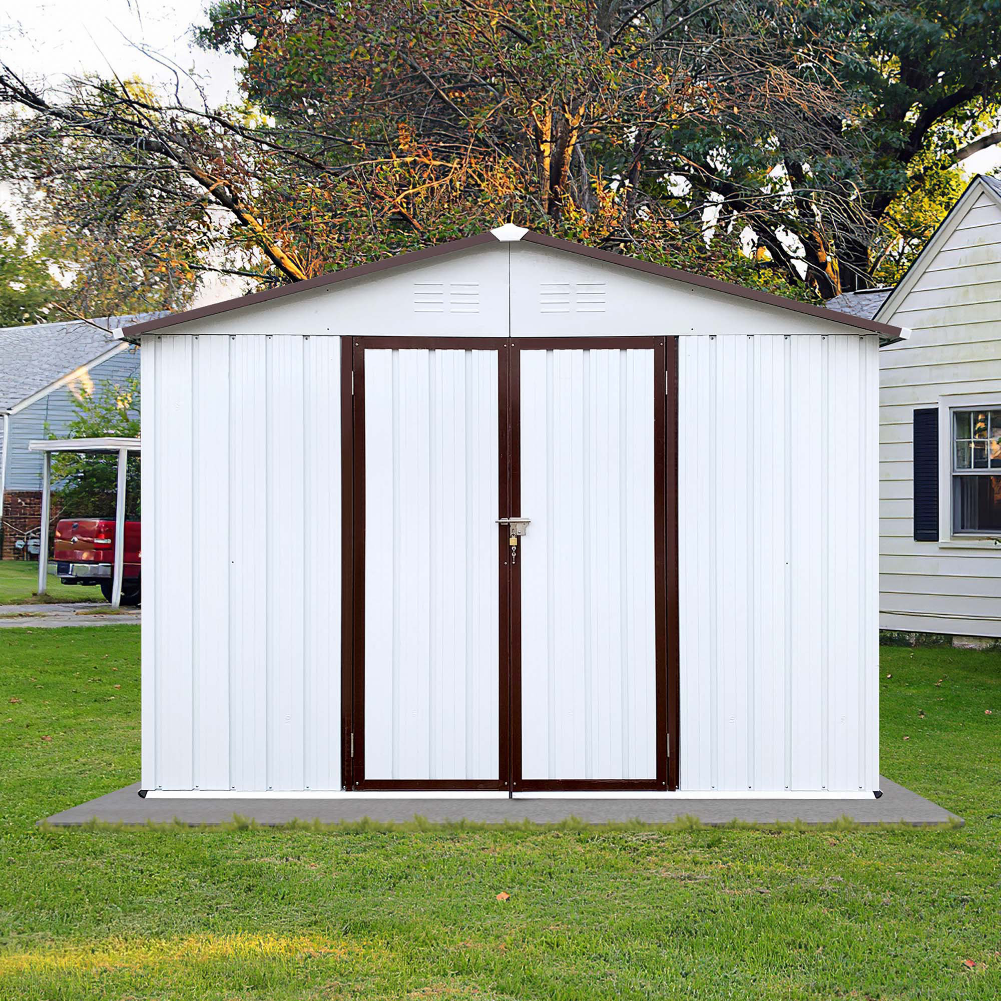 GRILLO HOME Metal garden sheds 10ft×8ft outdoor storage sheds | Wayfair