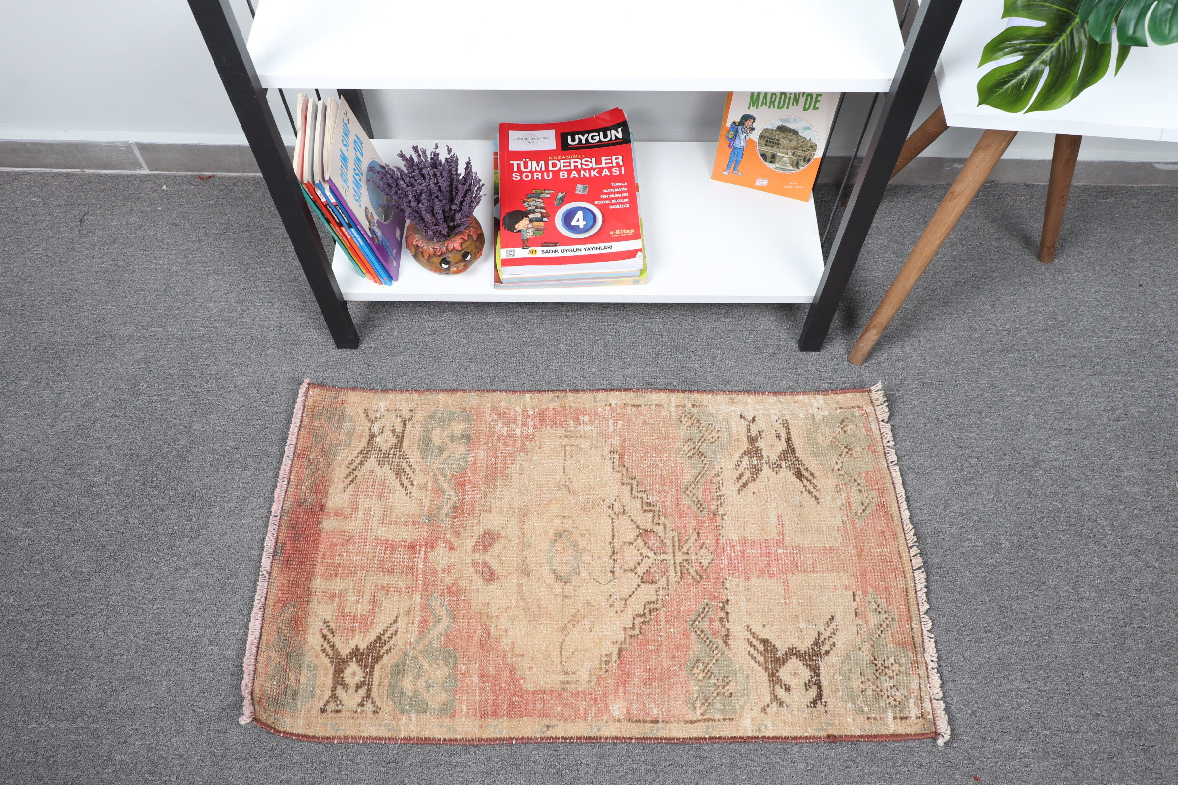 Bungalow Rose Handmade Beige Turkish Small Wool Rug Ideal For Entryway ...