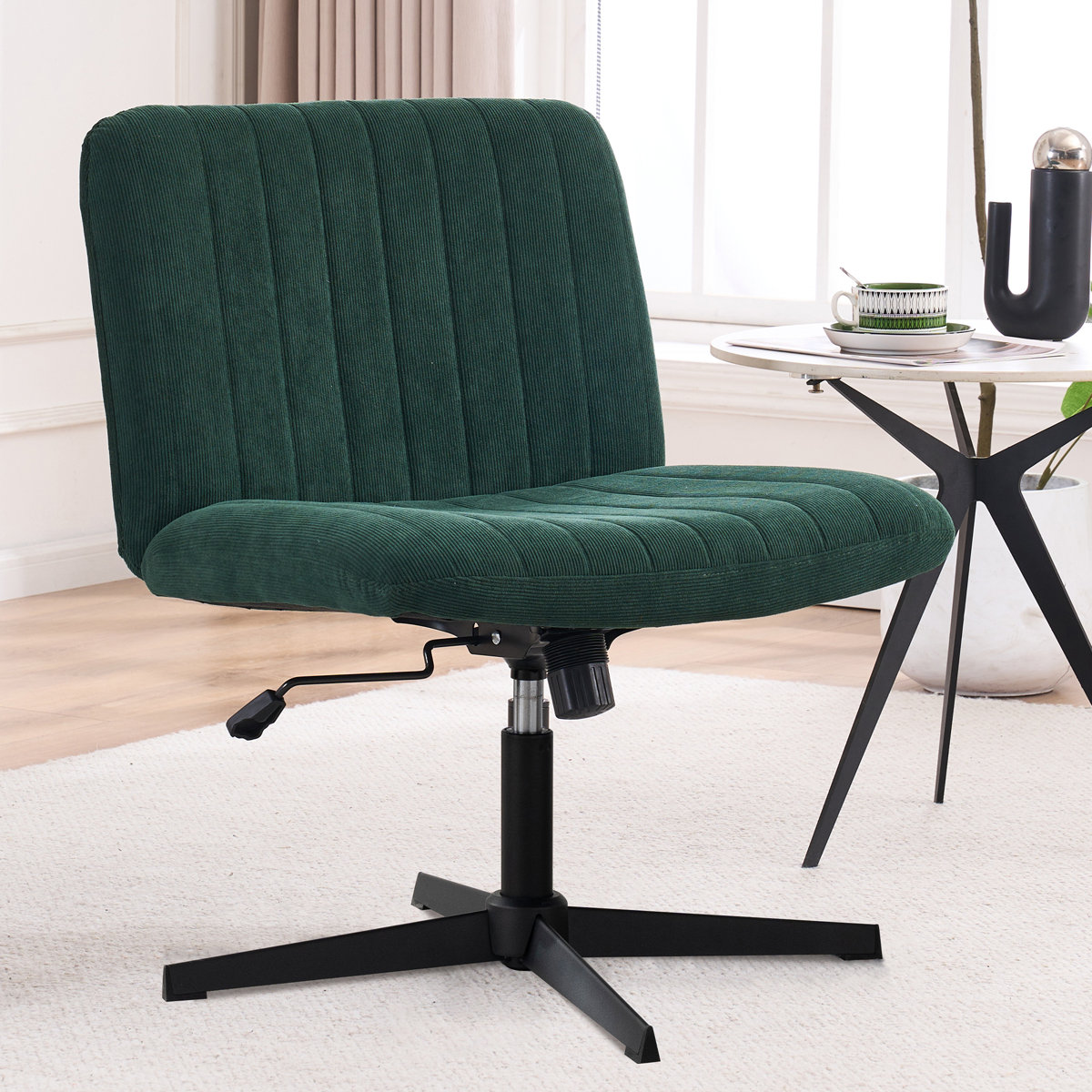 Latitude Run® Rishard Criss Cross Leg Armless Task Office Chair With No ...