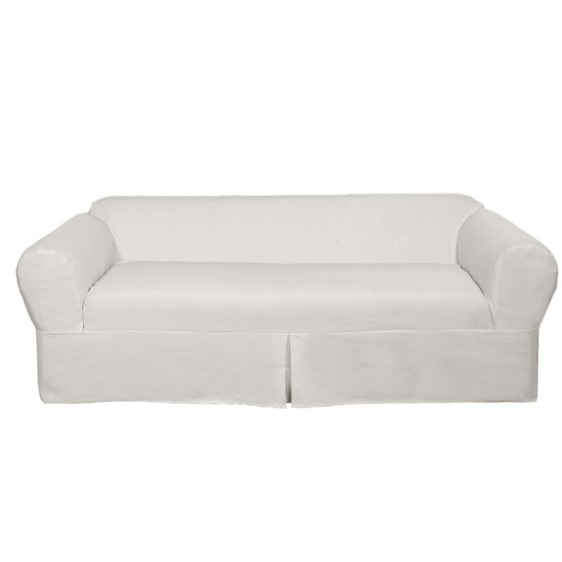 Darby Home Co Twill Box Cushion Sofa Slipcover & Reviews | Wayfair