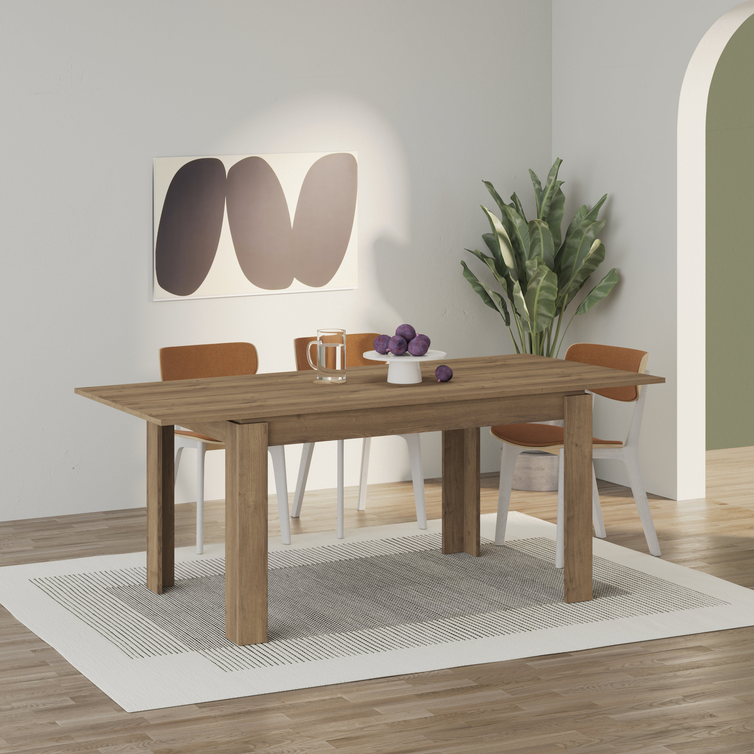 Lark Manor Tolmen Rectangular Extendable Dining Table - 120 to 170 cm ...