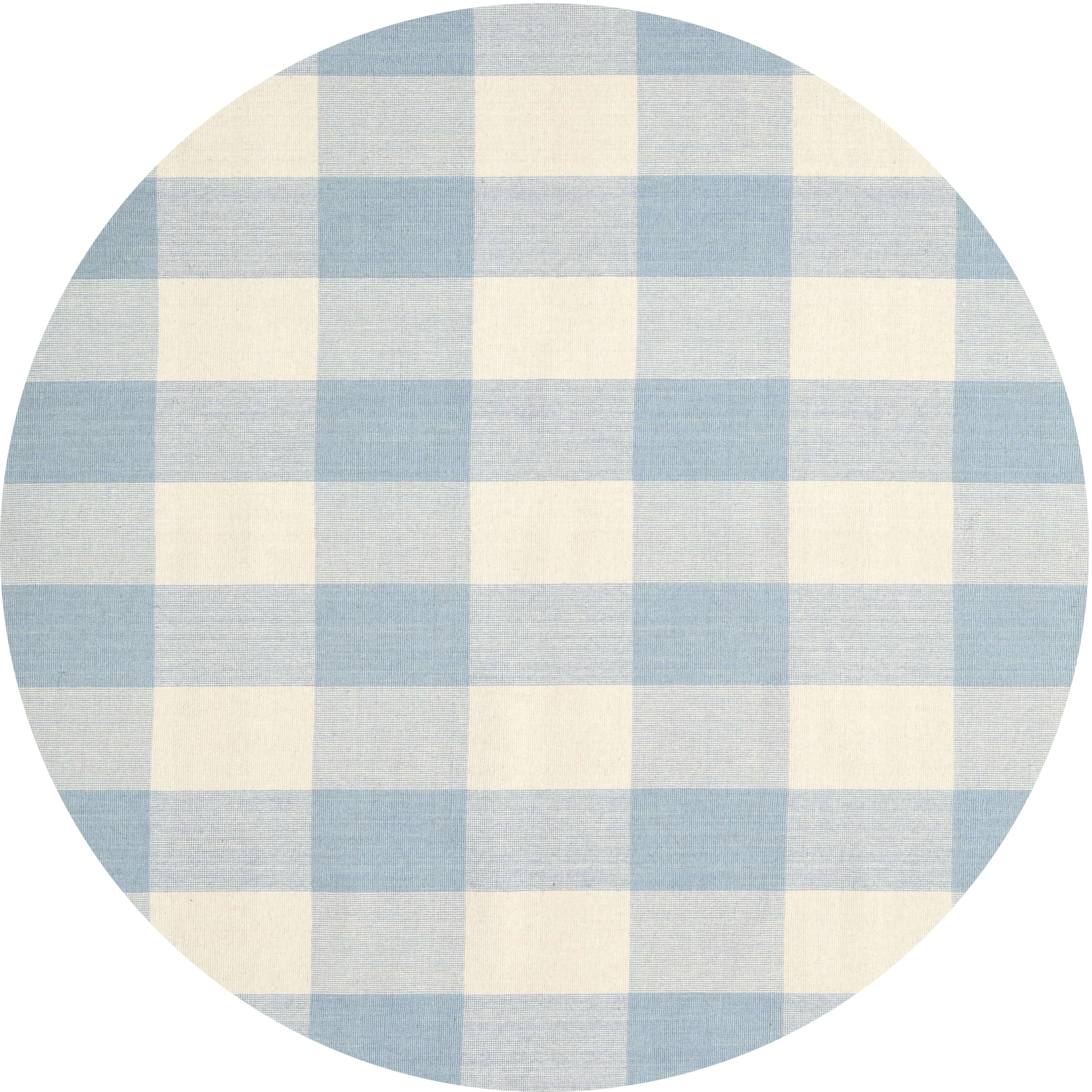Gracie Oaks Kankakee Gingham Beige/Blue Area Rug | Wayfair