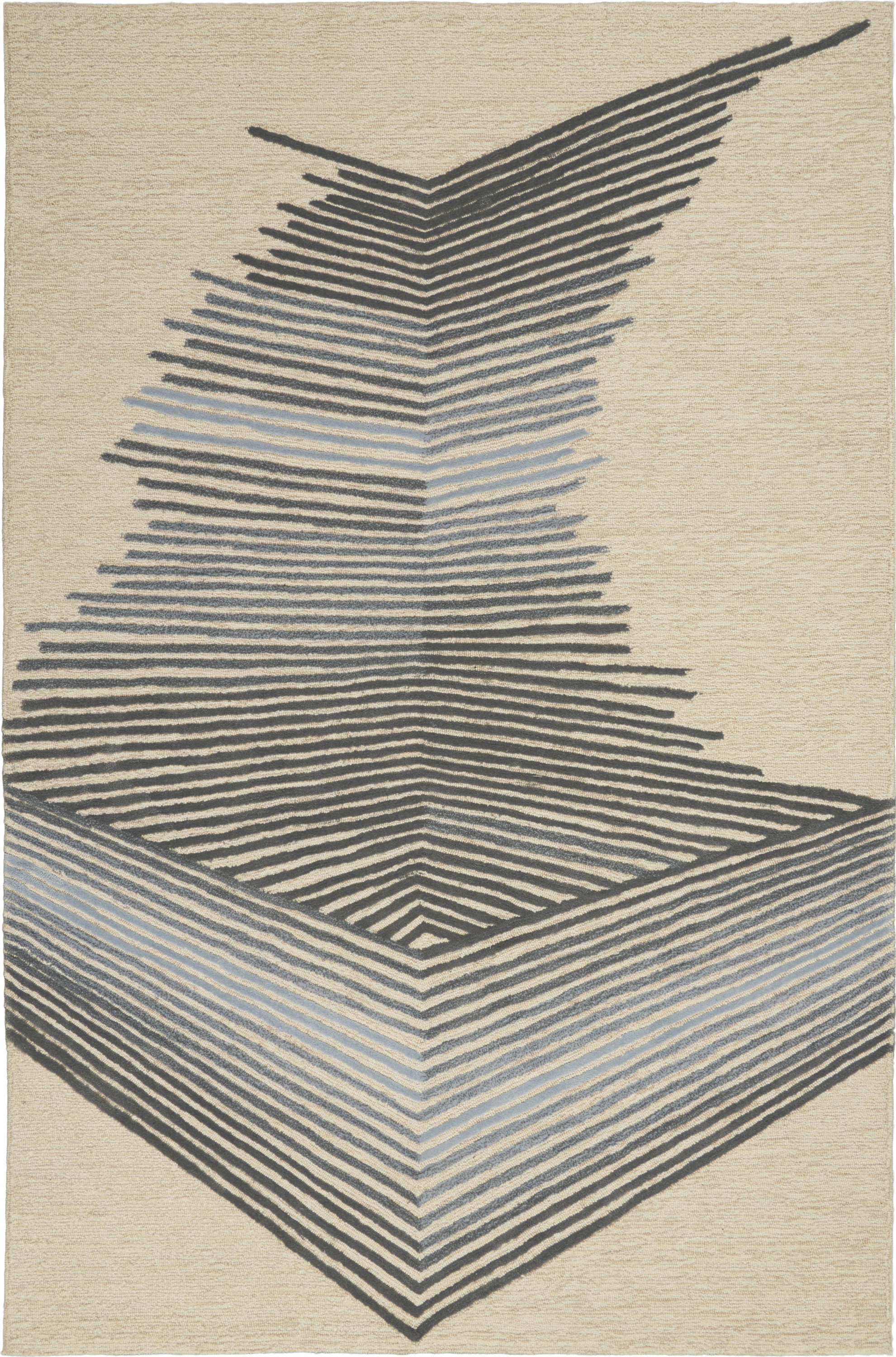 Latitude Run® Abstract Handmade Tufted Polyester Area Rug in Brown/Gray ...
