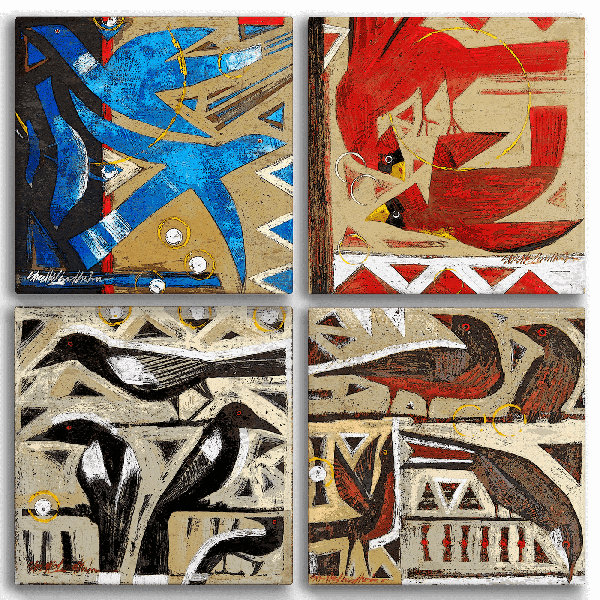 Red Barrel Studio® Spirit Birds: Impressionistic Metal Box Art ...