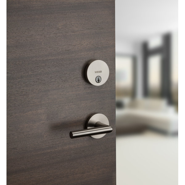 Weiser Uptown Deadbolt - Grade 1 Mechanical Deadbolts Satin Nickel ...