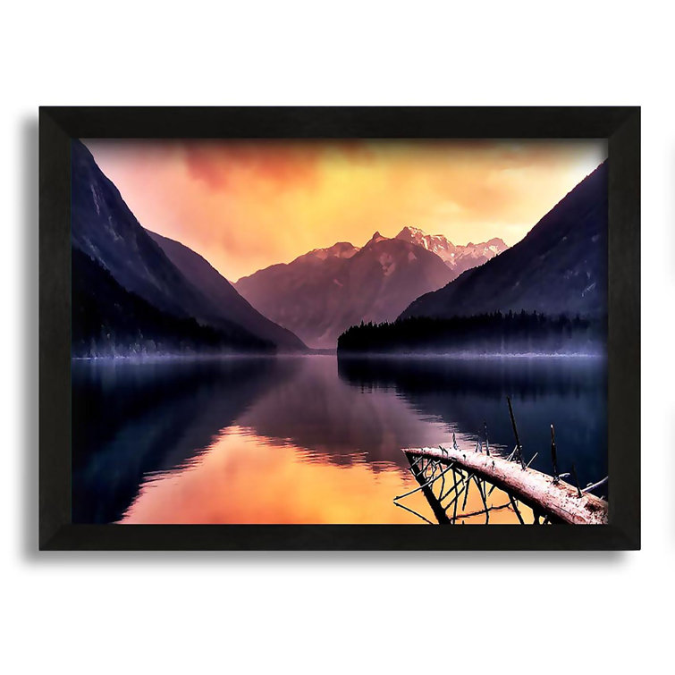Union Rustic Lake Reflections - Single Picture Frame Print on Canvas ...