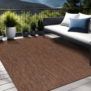 Wade Logan® Waikiki Brown Indoor / Outdoor Rug & Reviews | Wayfair