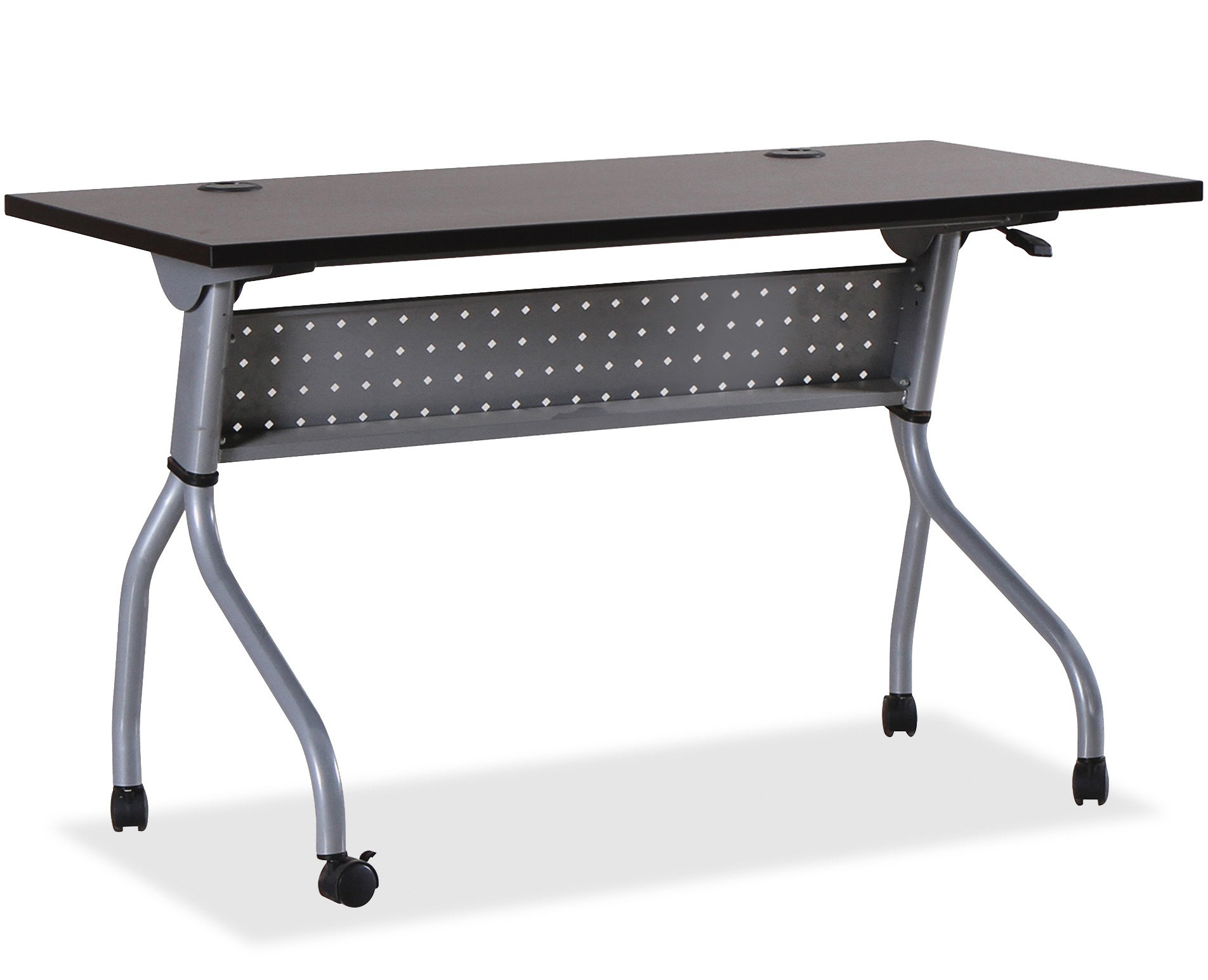 Lorell Rectangle Flip Top 26.8'' L Training Table with Casters and Modesty Panel - Wayfair Canada
