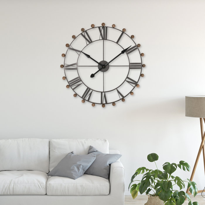 Zentique Estherlene Metal Skeleton Wall Clock | Perigold