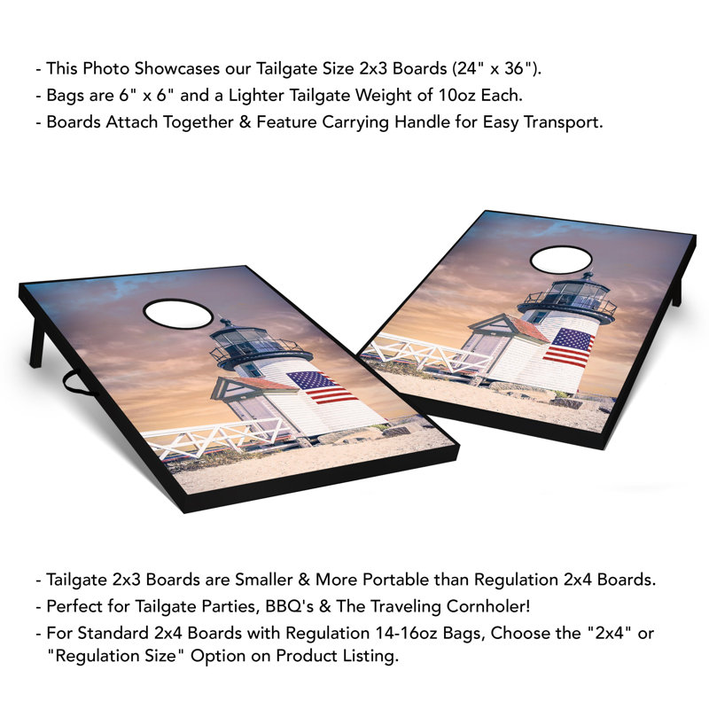 Skip's Garage 2' X 3' Nantucket Tailgate Size Cornhole Set | Wayfair