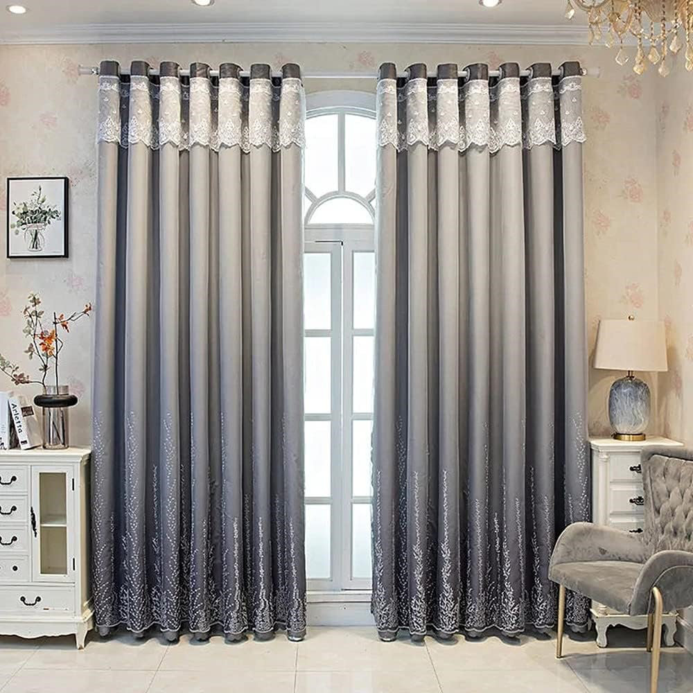Orren Ellis Double Layer Curtains For Living Room, Tree Pattern ...