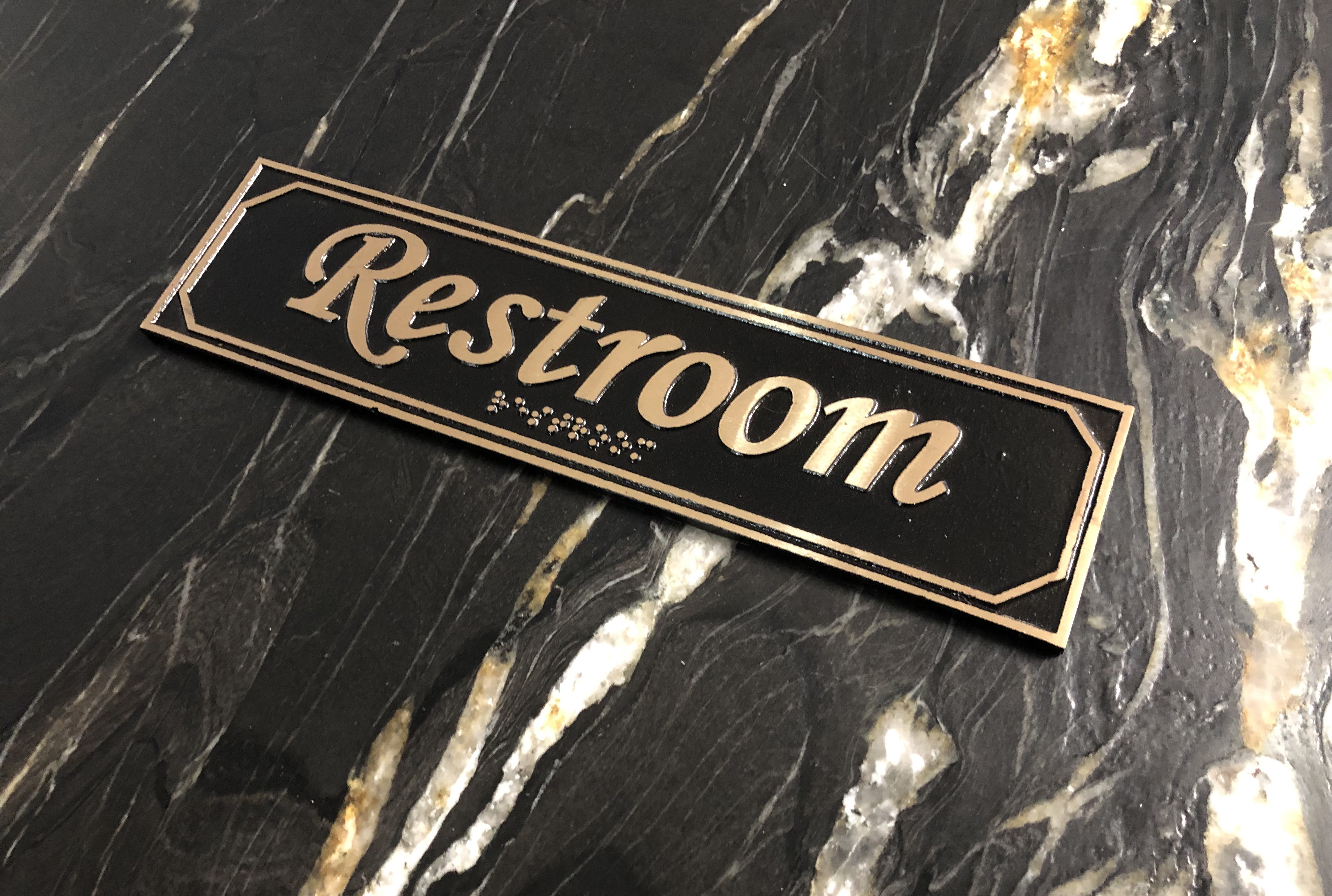 K Castings, Inc. Restroom Door Sign with Braille - Wayfair Canada