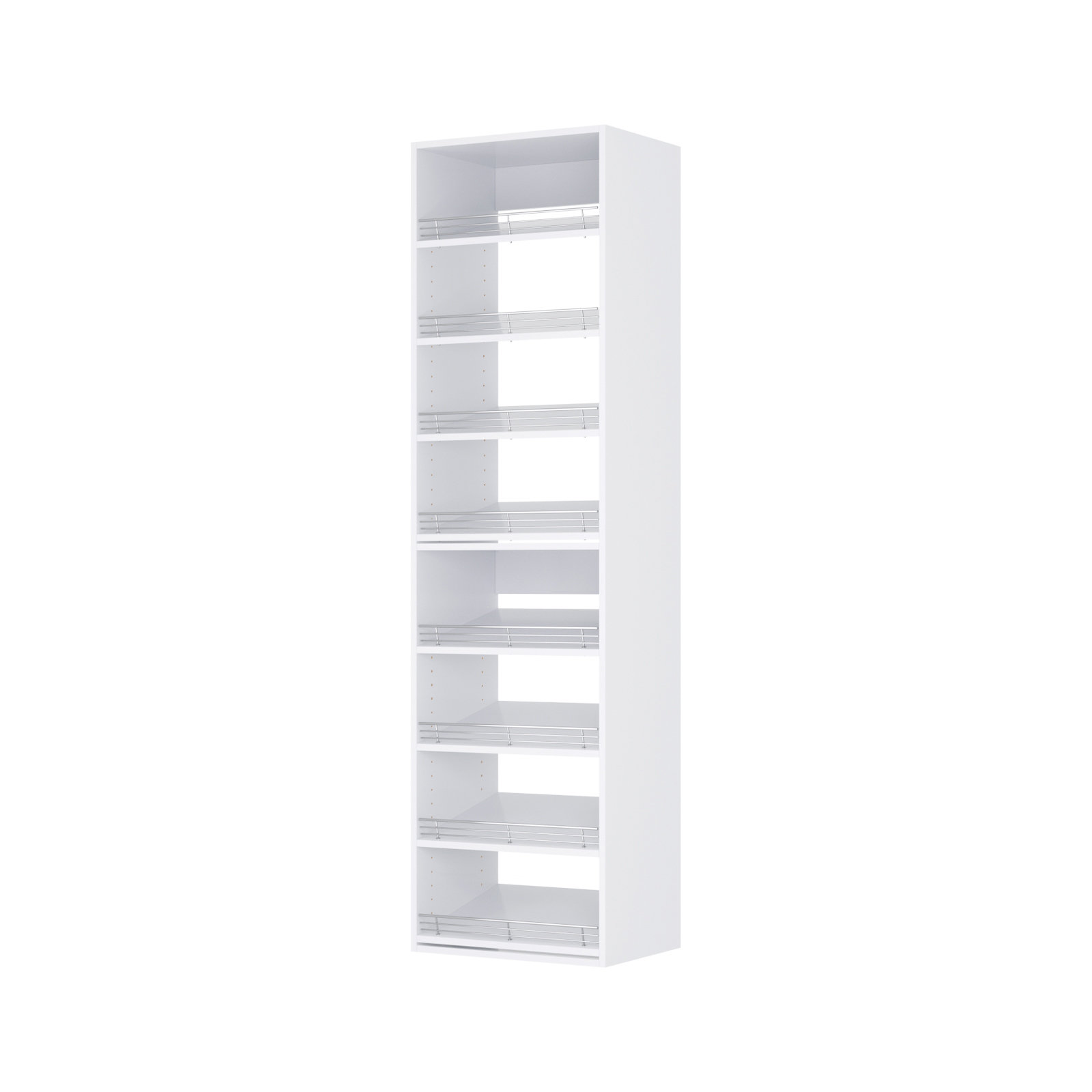 Latitude Run® Full Slanted Shoe Shelf Tower Unit in White | Wayfair