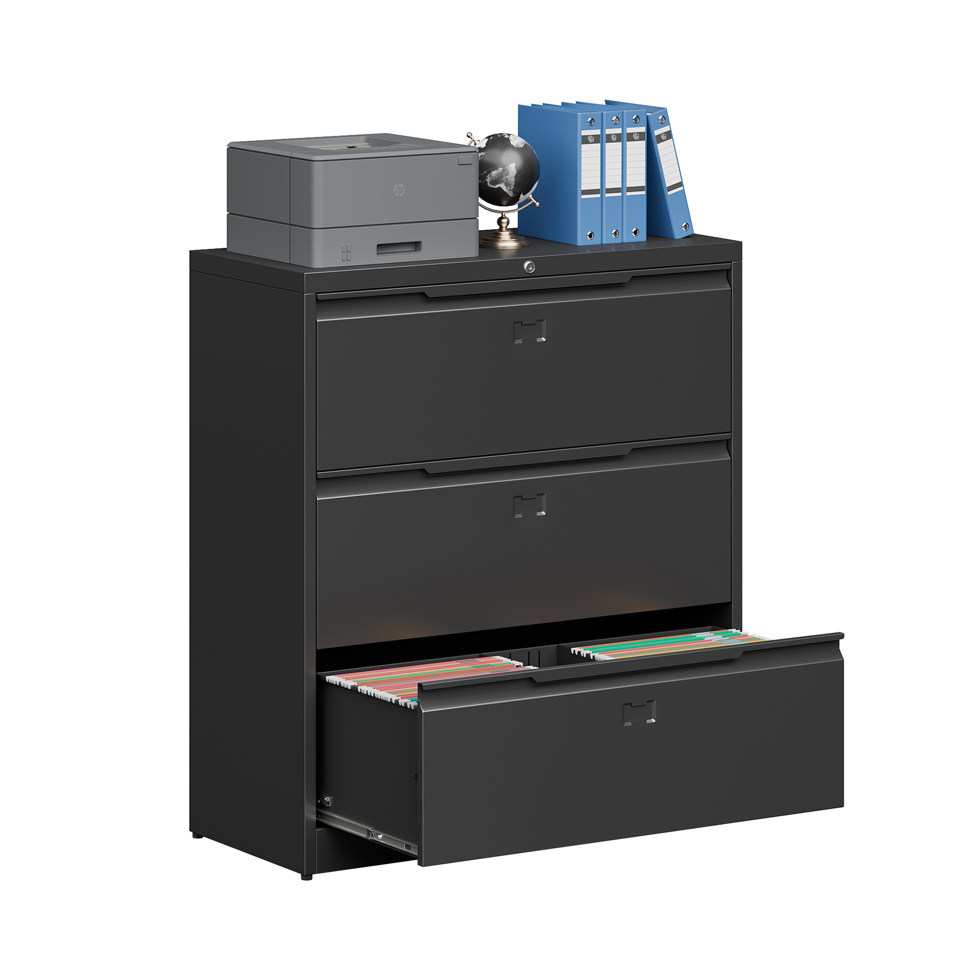 Inbox Zero Marged 35.4'' Wide 4 -Drawer File Cabinet | Wayfair