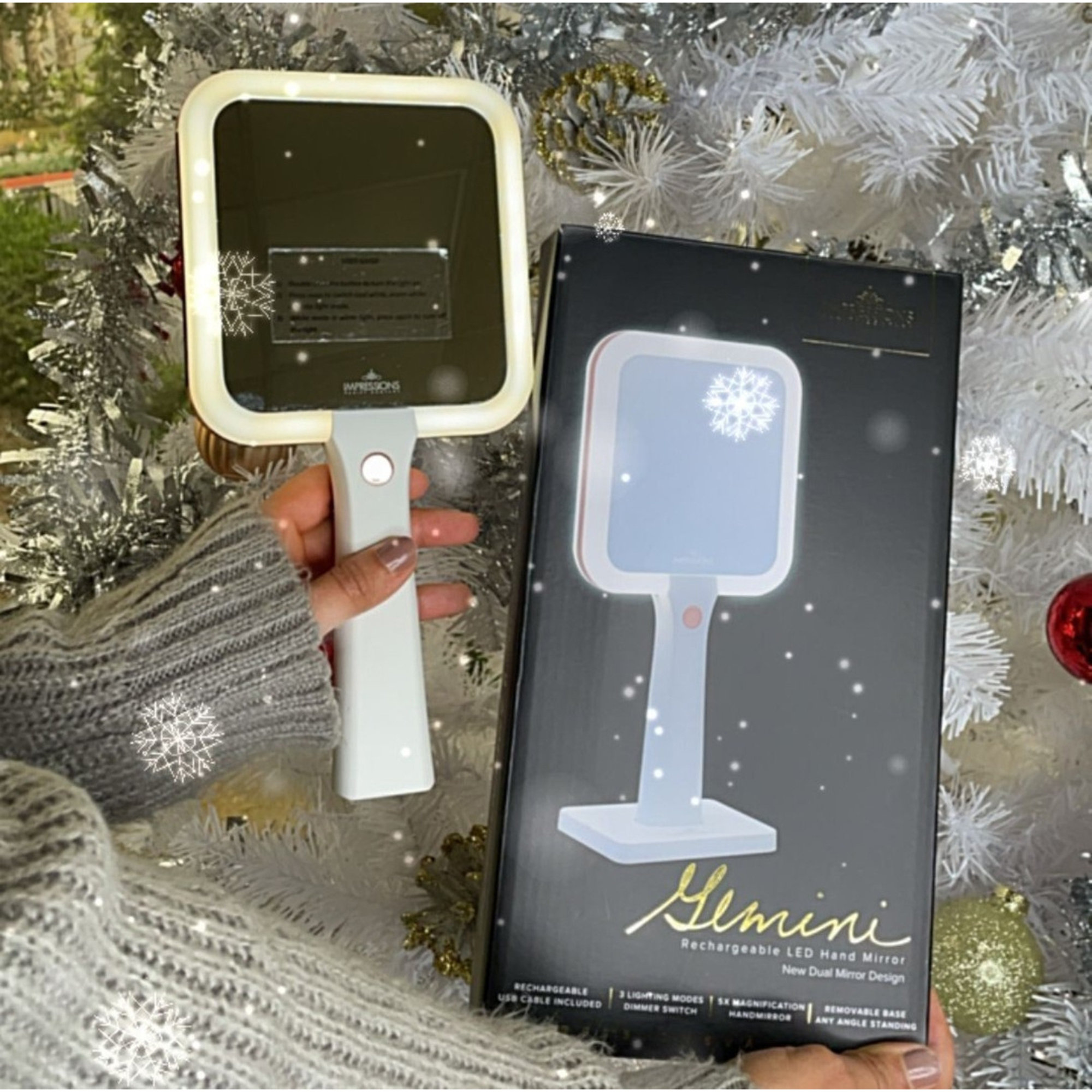 IMPRESSIONS VANITY · COMPANY Gemini Hand Mirror with 5X Magnification ...