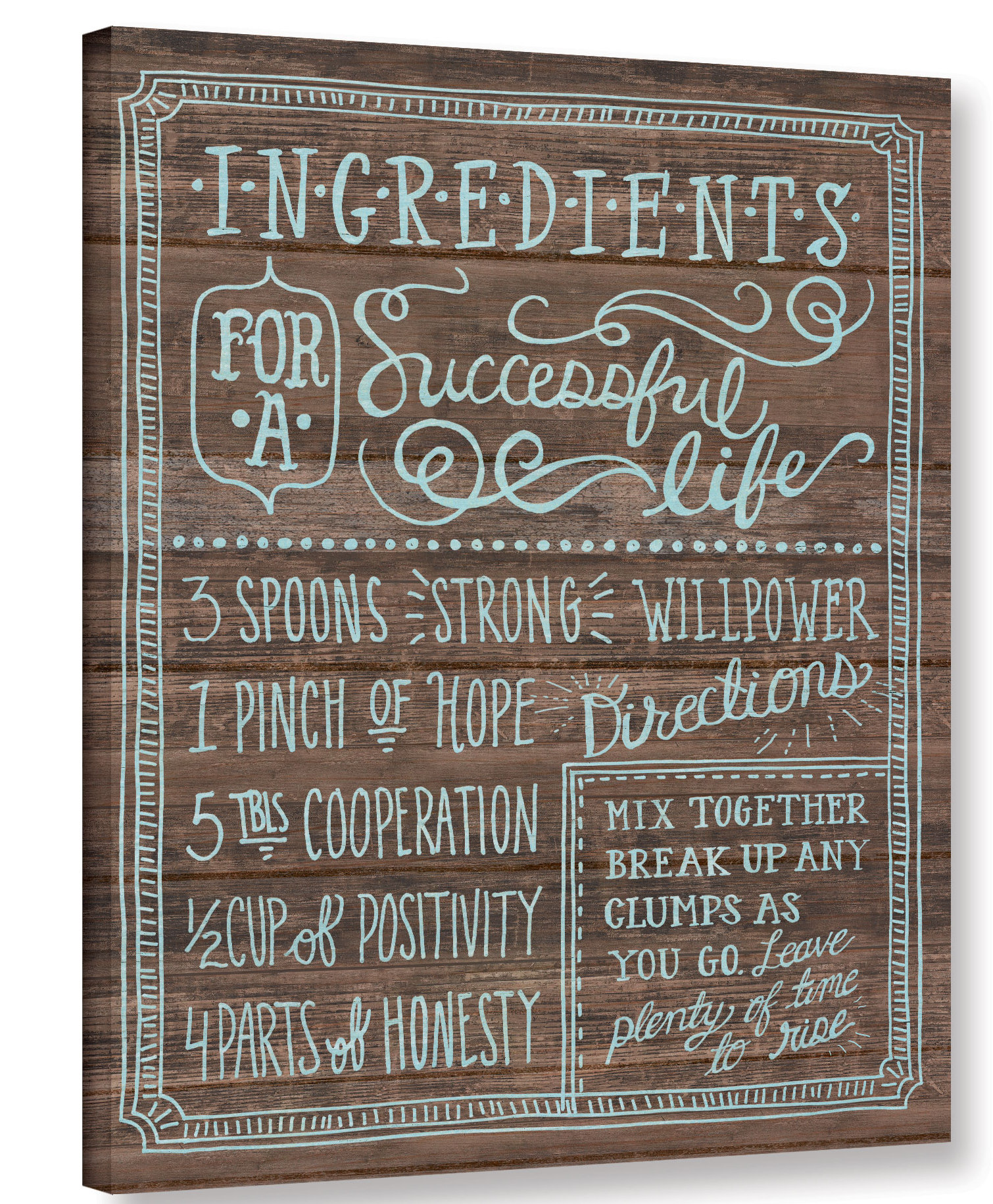 Latitude Run® Ingredients for Life I by Mary Urban - Textual Art Print ...