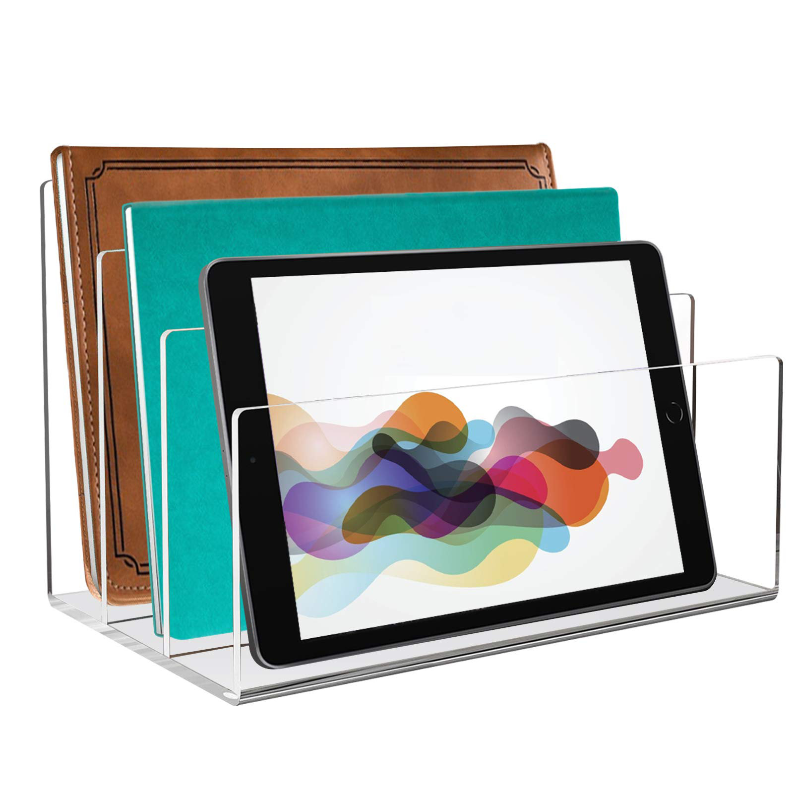 Rebrilliant File Holder, Clear File Sorter Desk File Organizer 3 ...