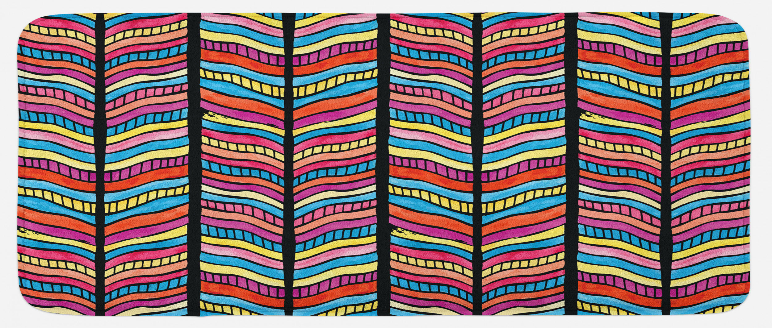 East Urban Home Abstract Kitchen Mat | Wayfair