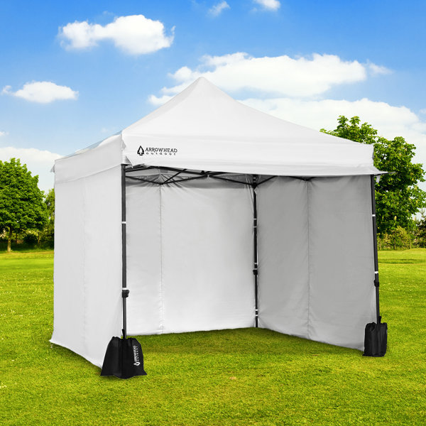 ARROWHEAD Outdoor 10 Ft. W x 10 Ft. D Metal Pop-Up Capony & Reviews ...