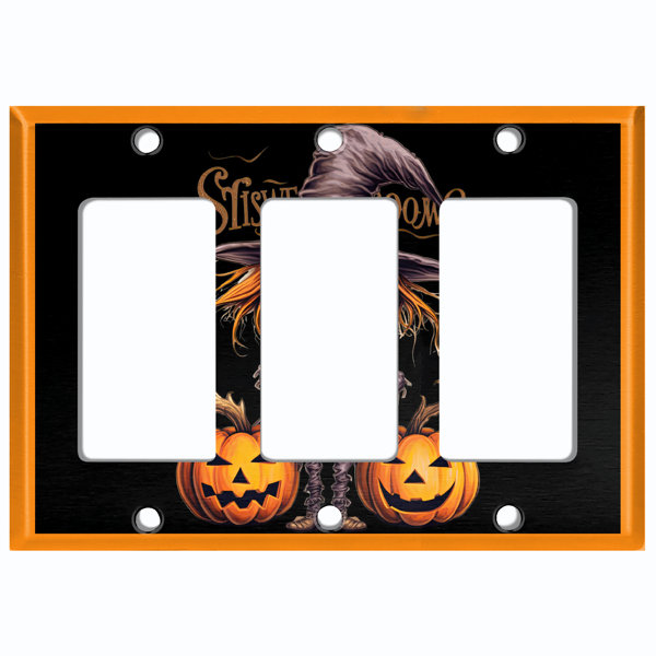 WorldAcc Metal Light Switch Plate Outlet Cover (Halloween Spooky Scare ...