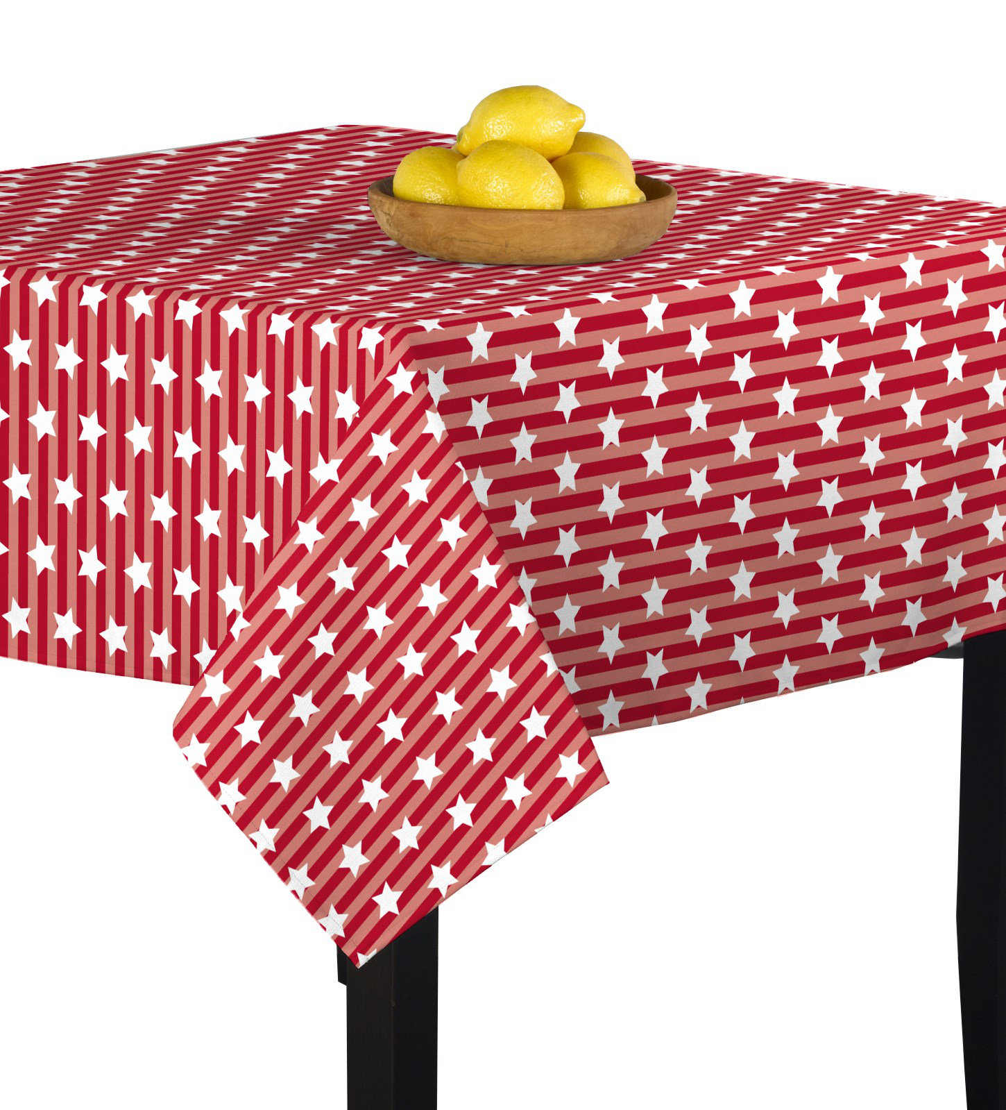 The Holiday Aisle® Slavens Star Stripes Tablecloth | Wayfair
