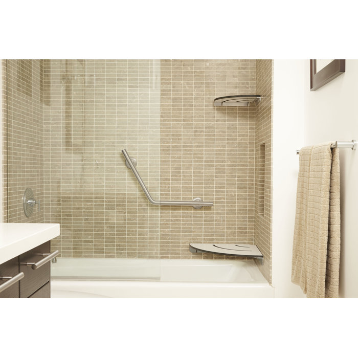 Seachrome Angled Wedge Wall Mount Bathroom 16" Grab Bar | Wayfair