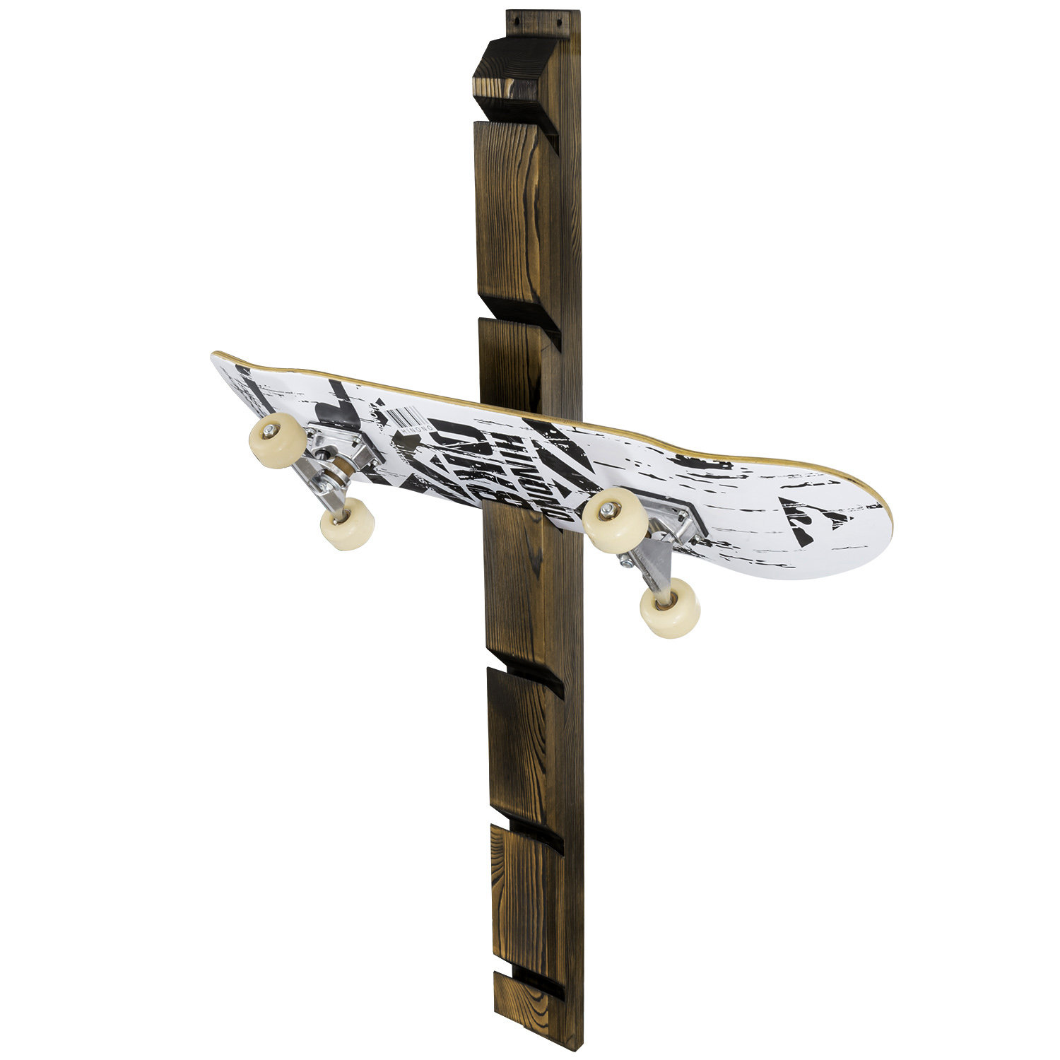 Millwood Pines Bridyn Wood Wall Mounted Sports Skateboard Rack | Wayfair