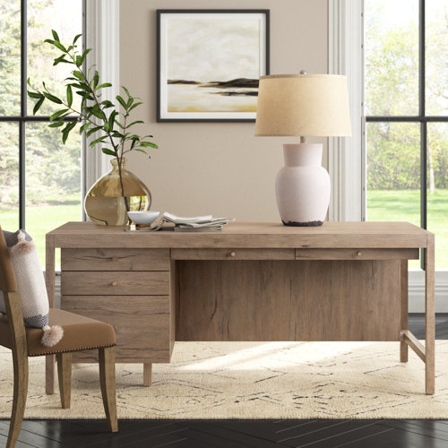 Joss & Main Hank Solid Wood Base Executive Desk | Wayfair