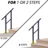 COAHAHA 36” Metal Handrail For Stairs, Heavy-Duty Black Deck Railing ...