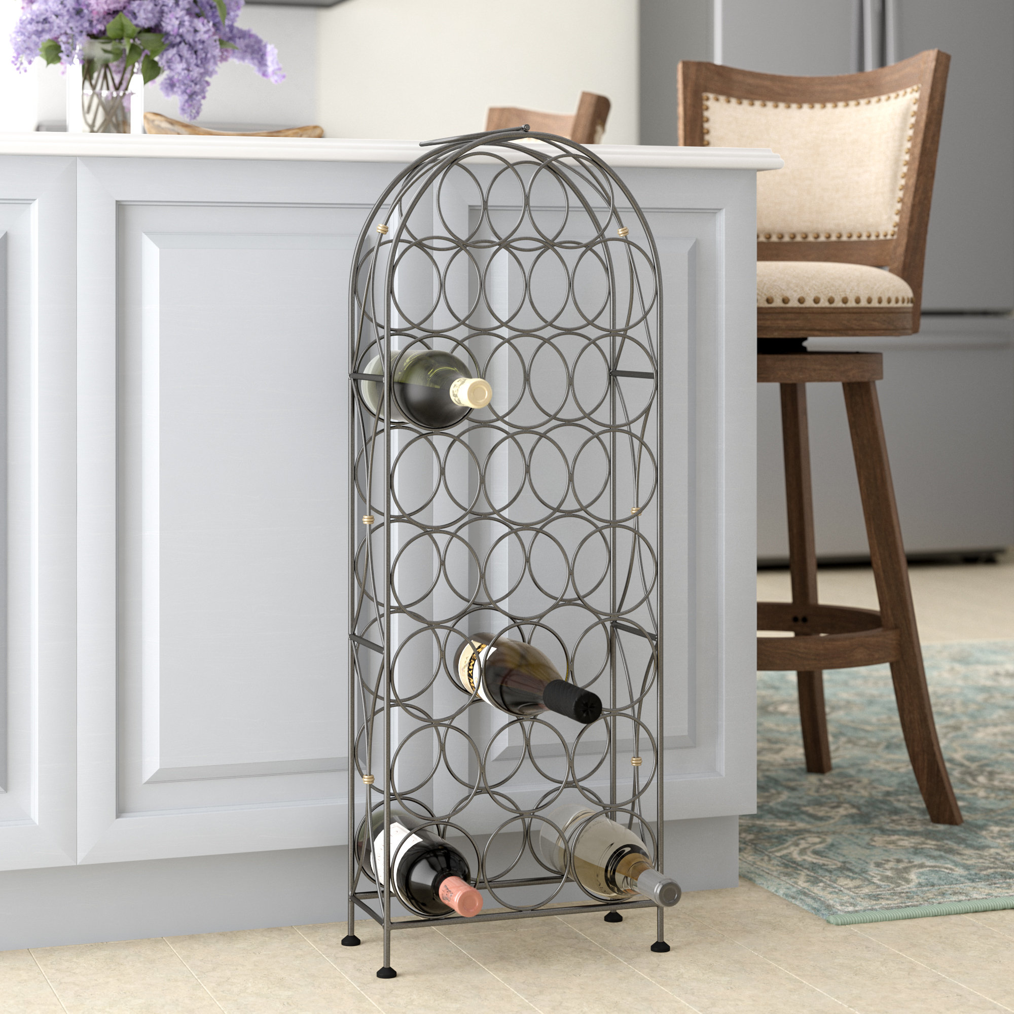 One Allium Way® Bauerle 23 Bottle Floor Wine Bottle Rack & Reviews ...