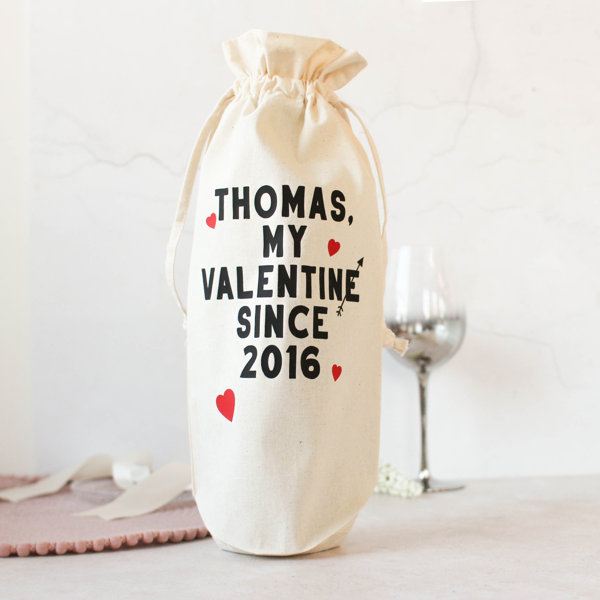 The Seasonal Aisle Hooks Personalised Valentine Bottle Bag | Wayfair.co.uk