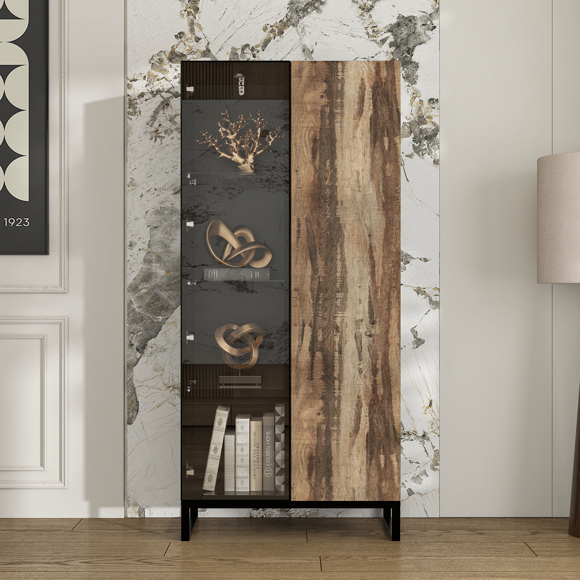 Latitude Run® Versatile Display Cabinet With Adjustable Light | Wayfair