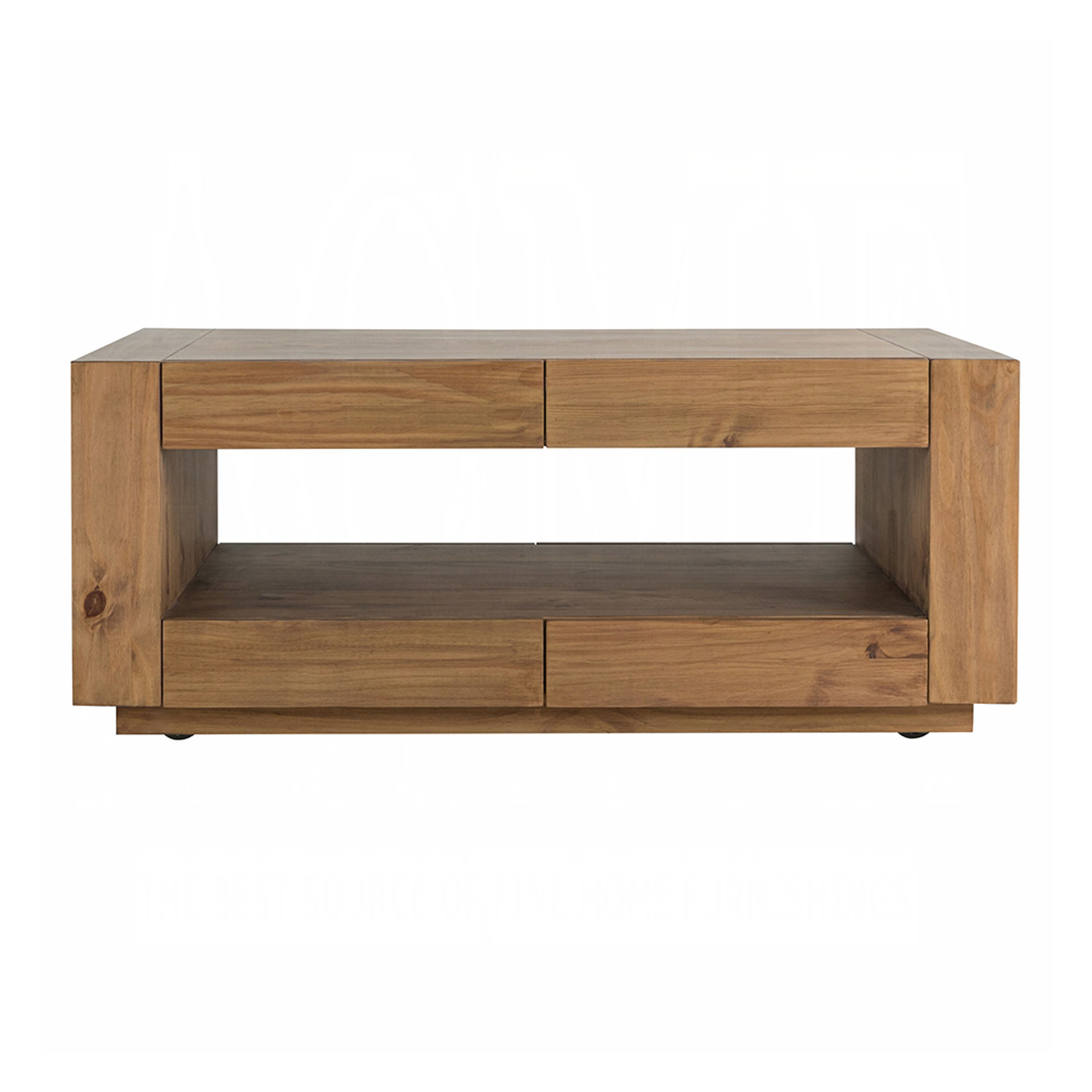 Hokku Designs 4 Drawers And 1 Open Shelf Wooden Coffee Table With ...