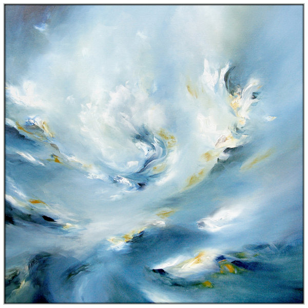 Wendover Art Group Water Whirl - Floater Frame Painting on Canvas ...