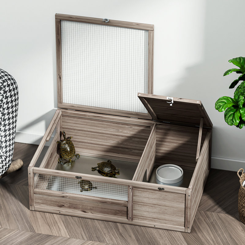 Tucker Murphy Pet™ Dannae 37" Tortoise House Wooden Turtle Habitat ...