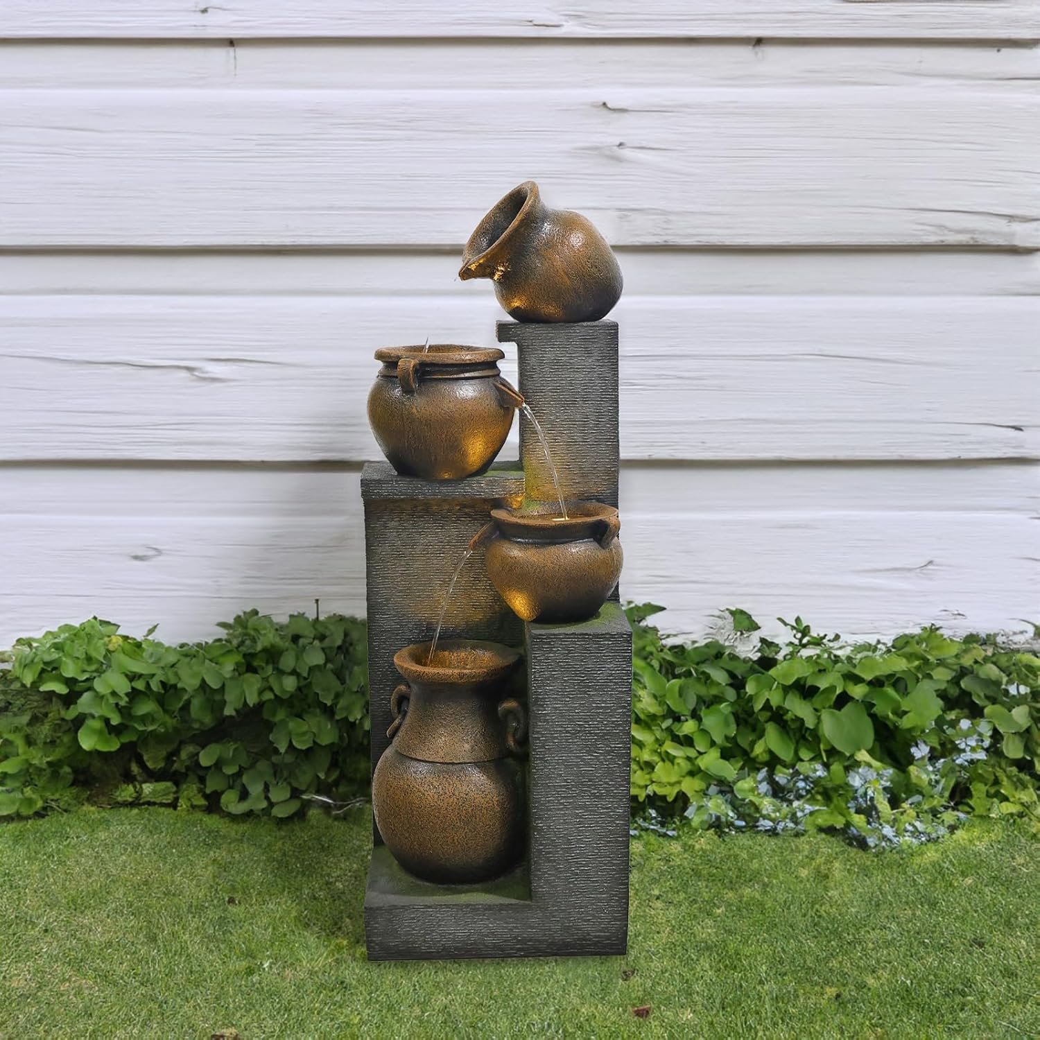 Dakota Fields 53 Inches 4 Tiered Floor Standing Outdoor Water Fountains ...