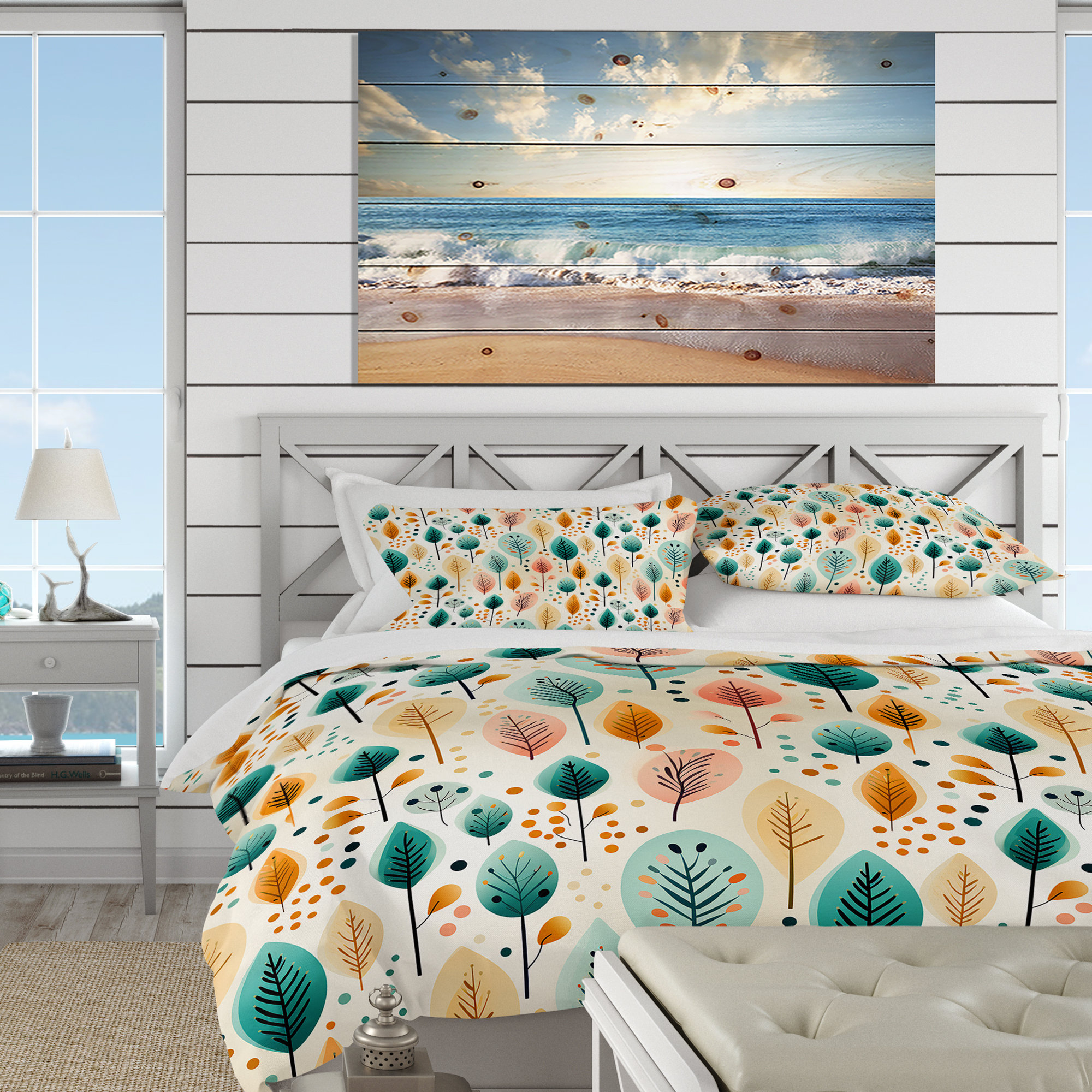 Design Art Pastel Colors Forest Pattern III Bedding | Wayfair
