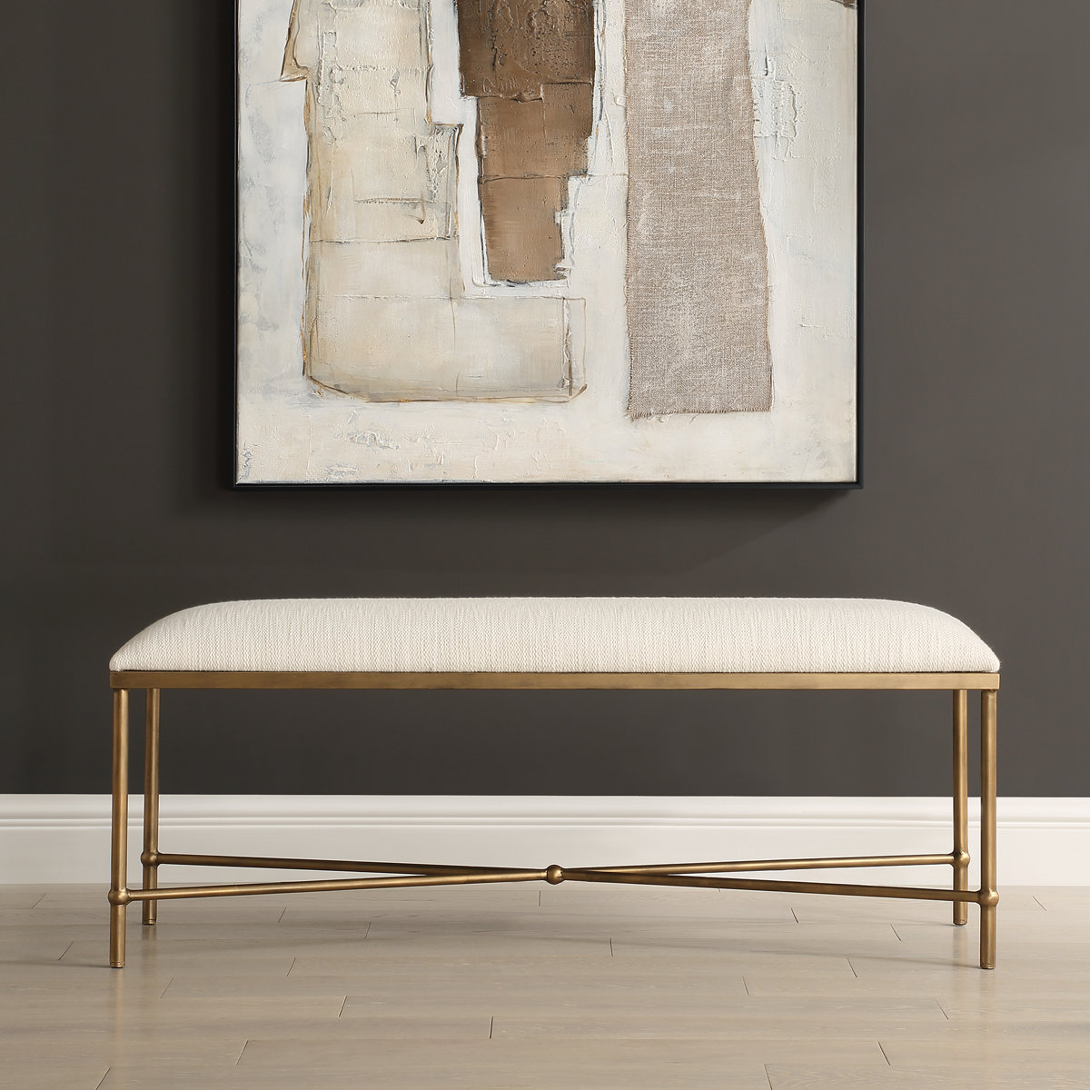 Uttermost Avenham Gold Bench | Perigold