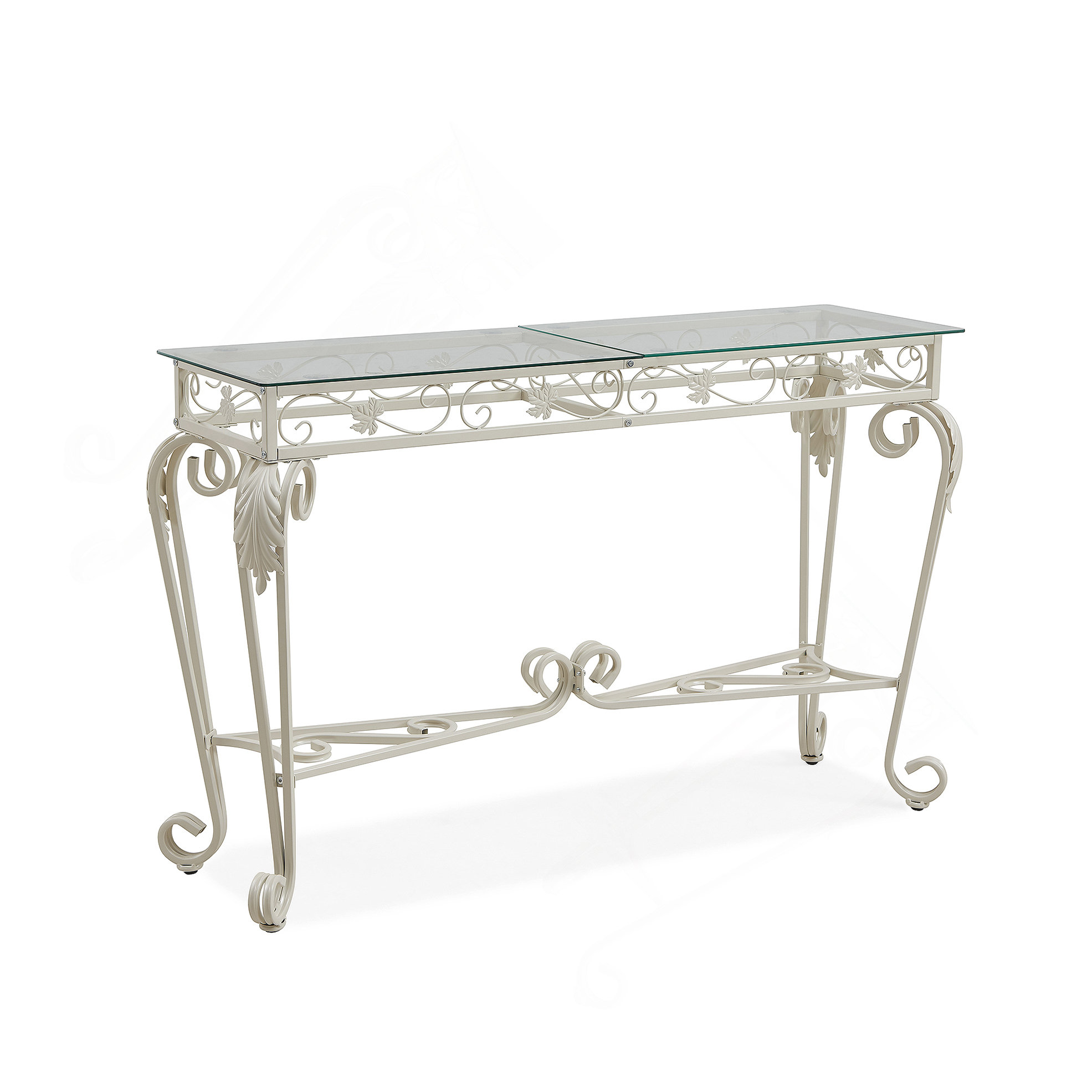 Ophelia & Co. Modern Style Fancy Glass and Metal Table for Entrance, Console Tables for Entryway ...