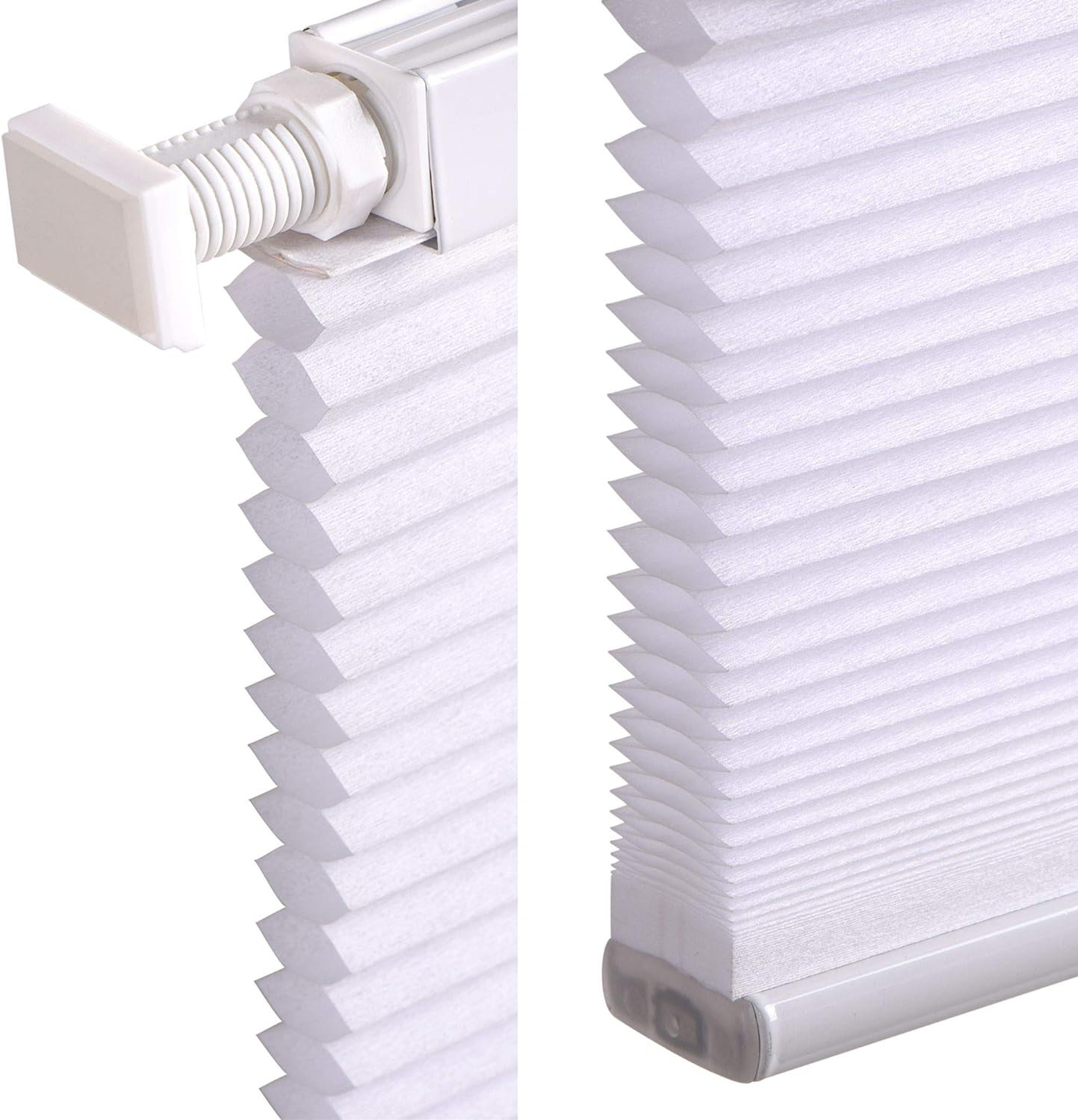 Symple Stuff No Tools No Drill Cordless Light Filtering Cellular Shades ...