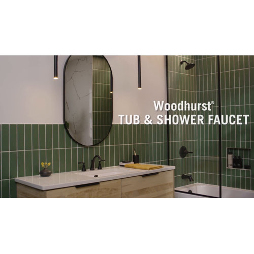 Delta Woodhurst Single-Function Tub Shower Faucet Set, Shower Valve ...