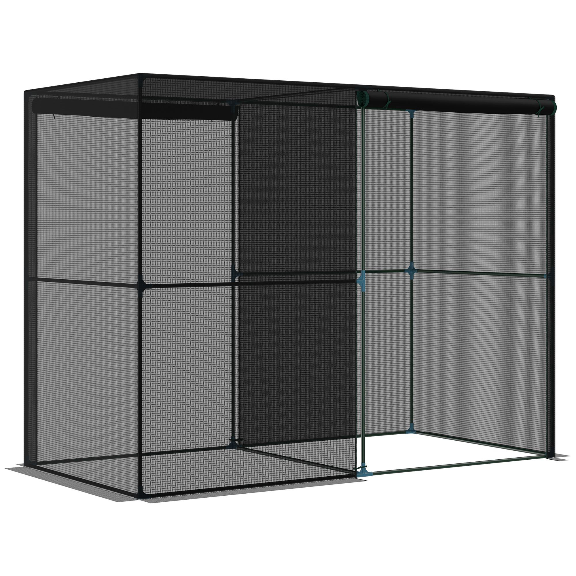 EvoNet 4' X 8' Crop Cage - Black Plant Protection Tent With Zippered ...
