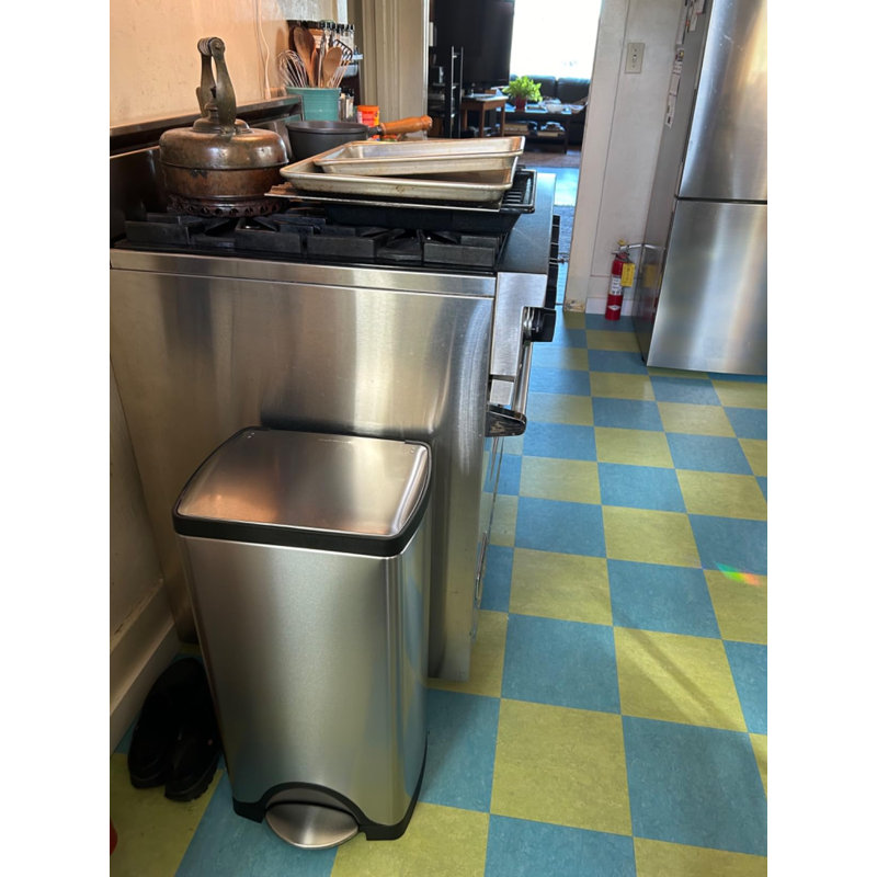 Umedas Rectangular Dual Compartment Recycling Kitchen Step Trash Can ...