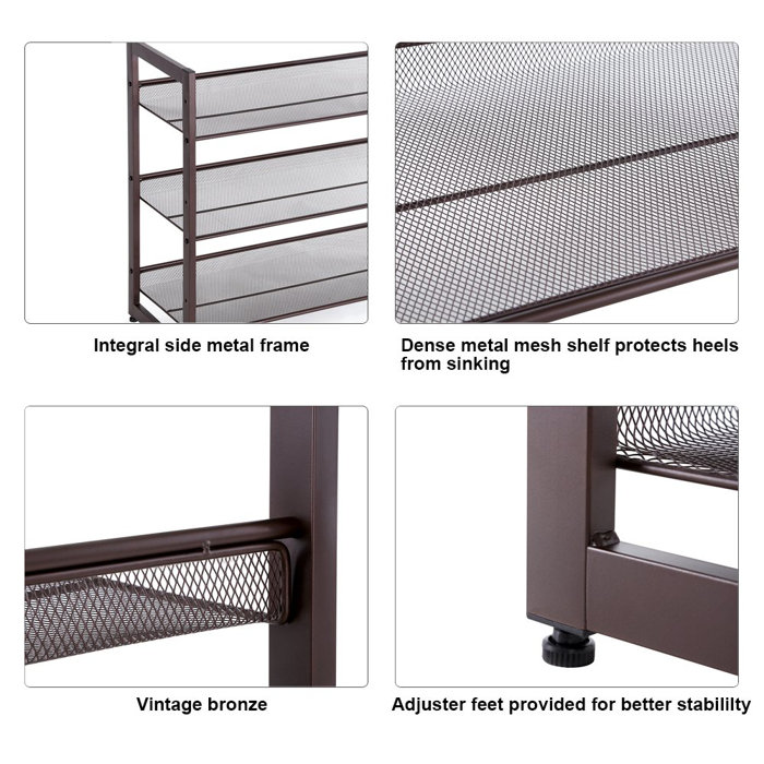 Ebern Designs 12 Pair Stackable Shoe Rack & Reviews | Wayfair