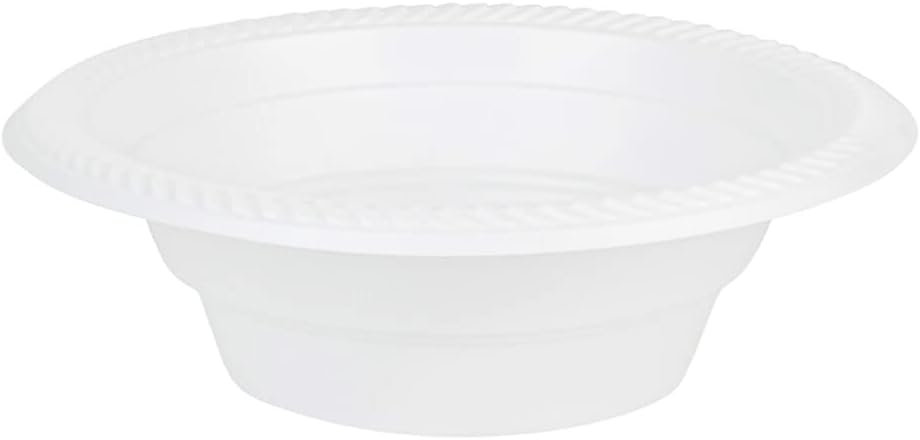 EcoQuality Cuisine 12oz Disposable White Plastic Dessert Bowls 100 ...