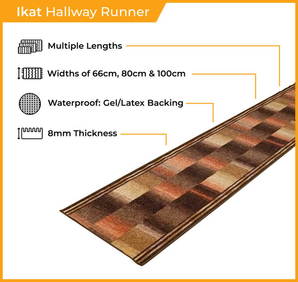 Rosalind Wheeler Almeida Looped Copper Hallway Runner Rug & Reviews ...