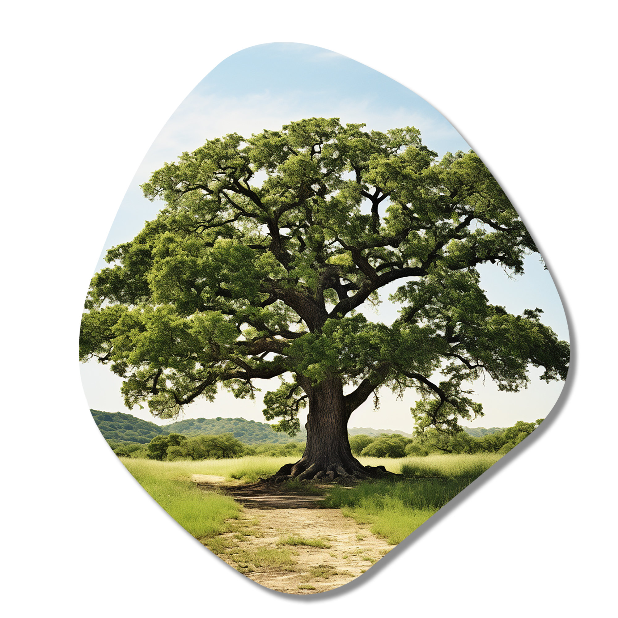 Lark Manor™ Green Trees Oak Mighty Oak - Trees Nebula Shape Asymmetric ...